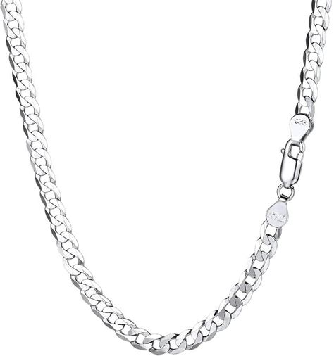 Prosteel Men Silver Cuban Chain Necklace With 925 India Ubuy