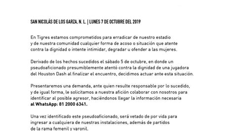 Tigres Tomará Medidas Contra Aficionado Que Acosó A Sofía Huerta Glucmx