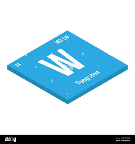 Tungsten W Periodic Table Element With Name Symbol Atomic Number