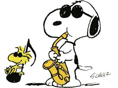 Snoopy And Woodstock Music Wallpaper Design Snoopy Jazz Snoopy