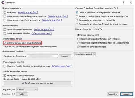 OnionShare partager des fichiers en utilisant le réseau Tor