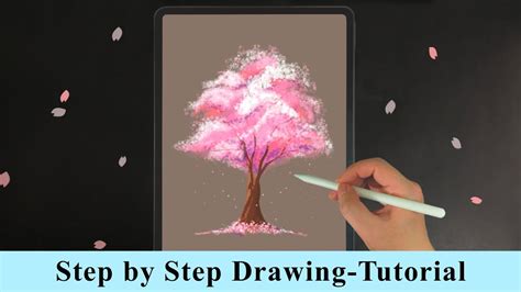 Sakura Spring Cherry Blossom Tree Ipad Procreate Drawing Tutorial