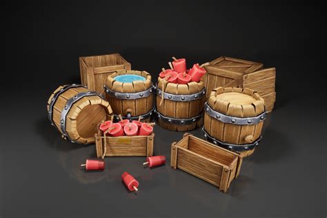 Stylized Barrel And Crate Pack 3d Props Unity Asset Store