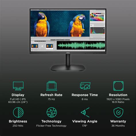 Buy Aoc 60 45 Cm 23 8 Inch Full Hd Ips Panel Wled Monitor With
