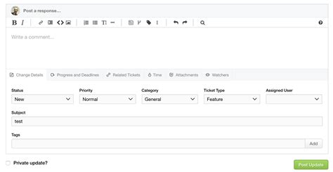 updating a ticket tickets — codebase
