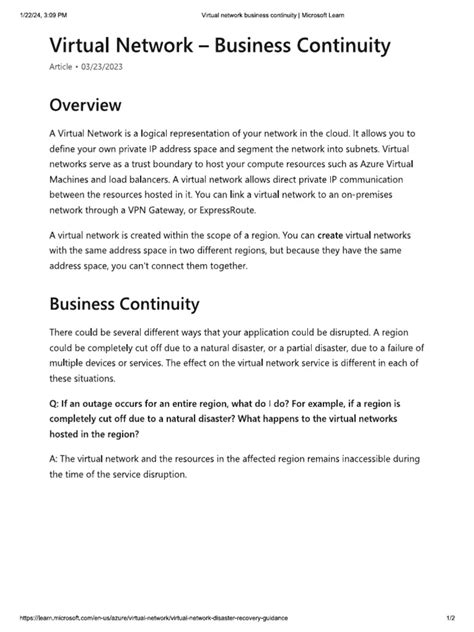 Vnet Bcp Pdf