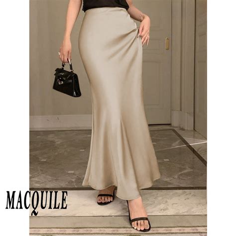 Jual Felicia Satin Skirt Rok Satin Silk Premium Rok Satin Panjang