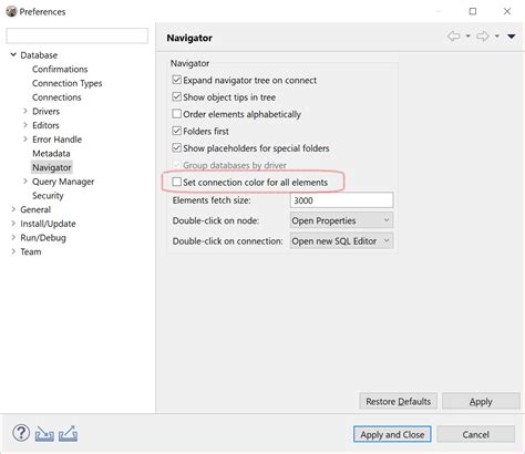 Color Of Connection Items In Database Navigator Does Not Match Connection Color · Issue 5705