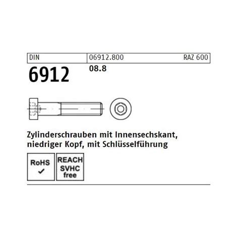 DIN 6912 Zylinderschraube mit Innensechskant