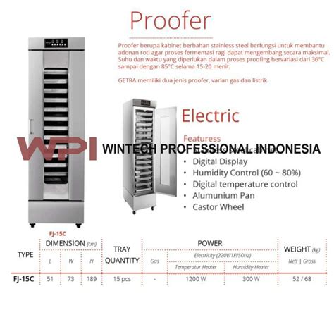 Jual Getra FJ 15C FJ15C FJ 15C Electric Proofer Mesin Pengembang Adonan