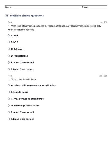 HISTOLOGY NBME QUESTIONS WITH ANSWERS 100 CORRECT NBME Stuvia US