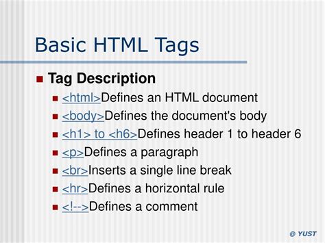 Ppt Html Hyper Text Markup Language Powerpoint Presentation Free Download Id1447249