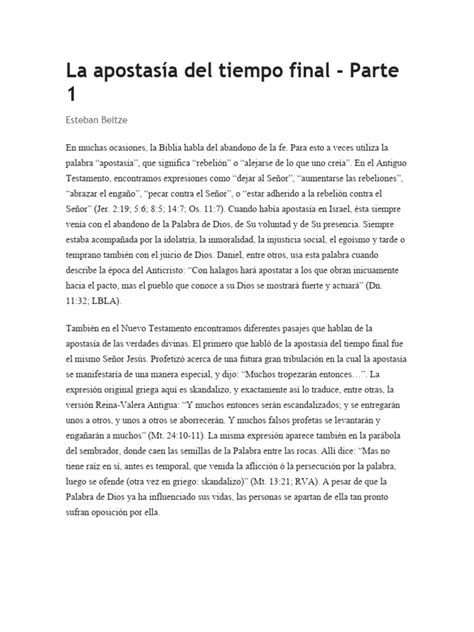 La Apostasía Pdf Pablo El Apóstol Jesús