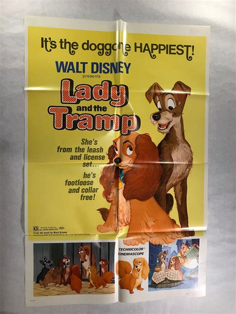 Us One Sheet Original Movie Poster Lady And The Tramp 1972 Re