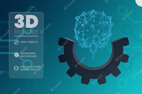 Premium Psd Machine Learning 3d Illustration