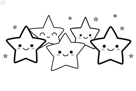 Estrelas Para Colorir 2 Desenhos Para Colorir Imagens Para Colorir🐐