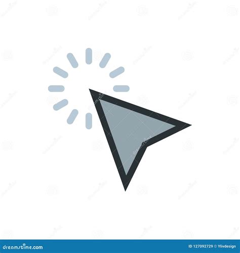 Cursor Clicks Icon Flat Style Stock Illustration Illustration Of Aiming Hold
