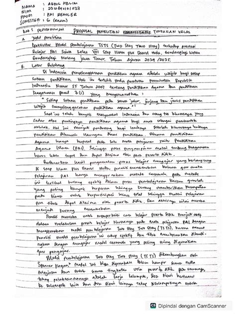 Penelitian Tindakan Kelas Ptk Halim Pdf