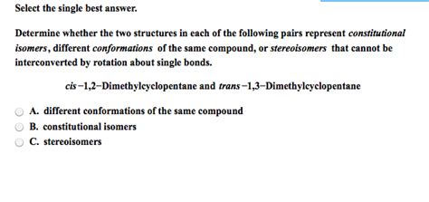 Solved Select the single best answer. Determine whether the | Chegg.com
