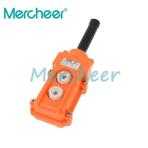 COB 61 Up Down Rainproof Hoist Push Button Switch For Hoist Crane Control 250V 5A Grandado