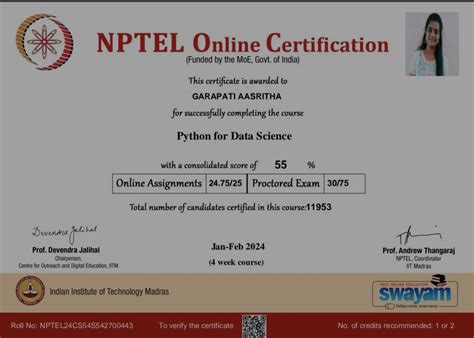 python datascience nptel cse learningjourney aasritha garapati