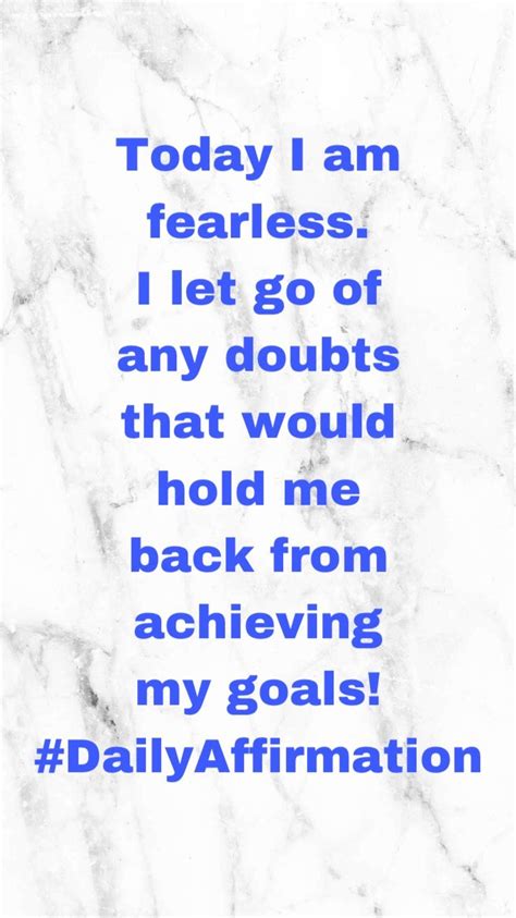 Daily Affirmation Fearless And Focused