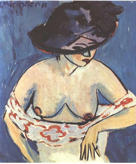 Girl With Long Hair 1909 By Ernst Ludwig Kirchner Artchive