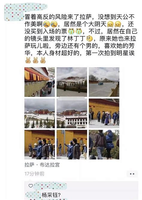 楊采鈺陳金飛同游拉薩被偶遇！楊采鈺微博卻隻字不提陳金飛！尷尬 每日頭條