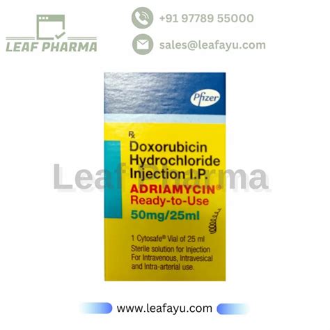 Adriamycin 50mg Doxorubicin Hydrochloride Injection At Rs 835vial