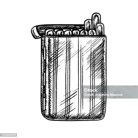 값비싼 시가 한 상자 손으로 만든 벡터 그래픽 그림 담배 제품의 흑백 이미지입니다 배경과 분리됩니다 포스터 및 배너 전단지 패키지용 0명에 대한 스톡 벡터 아트 및 기타