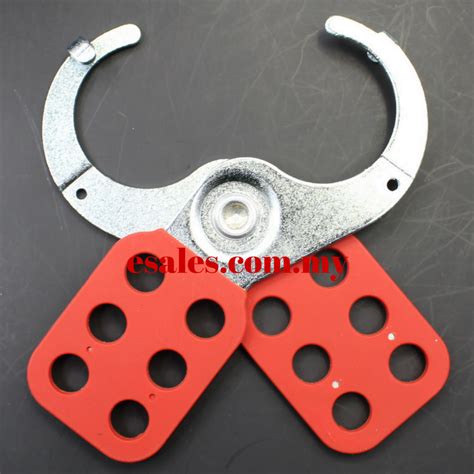 Loto Safety Lockout Steel Hasp 38mm 15in Jaw Clearance Pepper