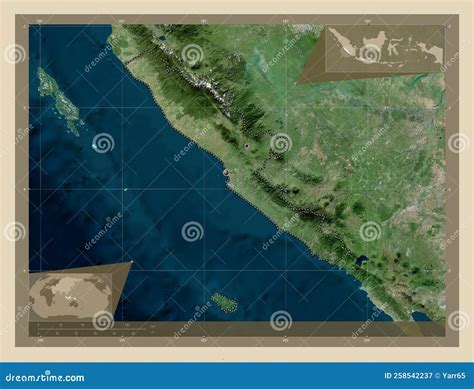 Bengkulu Indonesia High Res Satellite Major Cities Stock