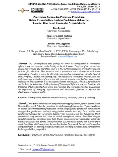 Pengelolaan Sarana Dan Prasarana Pendidikan Pdf