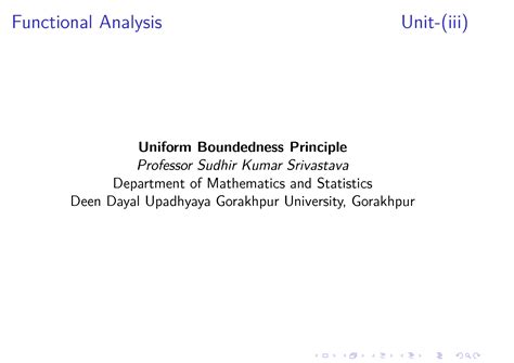 Solution Functional Analysis Uniform Boundedness Principle Studypool