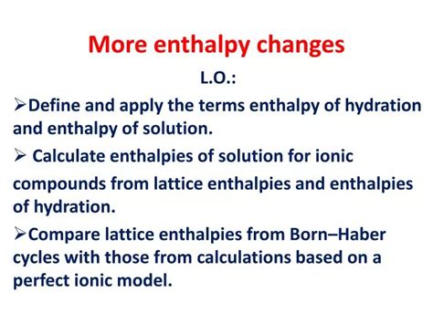 PPT More Enthalpy Changes PowerPoint Presentation Free Download ID 2800318
