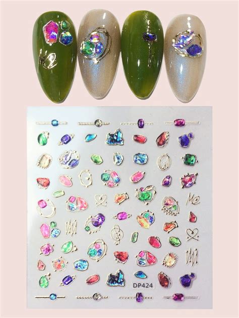 1sheet Colorful Nail Art Sticker Nail Art Stickers Colorful Nail Art