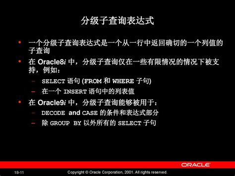 高级子查询 Schedule Timing Topic 60 minutes Lecture 50 minutes Practice