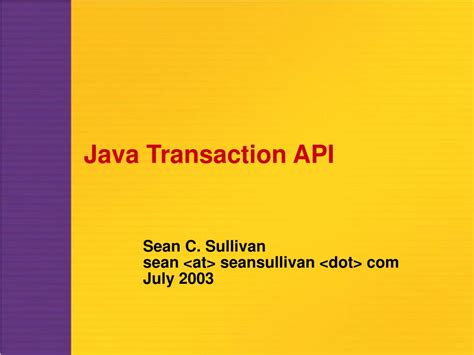 Ppt Java Transaction Api Powerpoint Presentation Free Download Id3389532