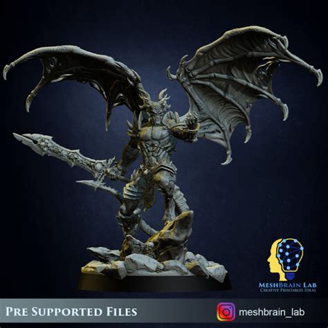 3d Printable Aamon The Demon Lord Of The Abyss By Meshbrain Lab