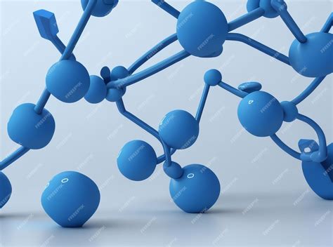 Premium Photo Blue Molecule Structure Background Artistic Rendering
