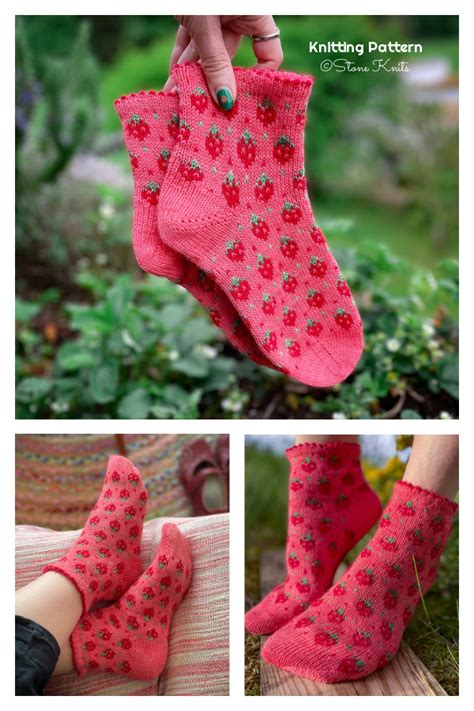 Itty Bitty Berry Socks Knitting Pattern Knitting Pattern