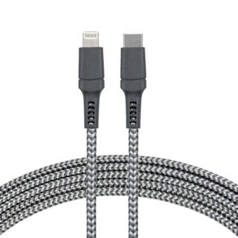 Cellcandy® Braided Apple Lightning Cable Grey 1 Ct Kroger