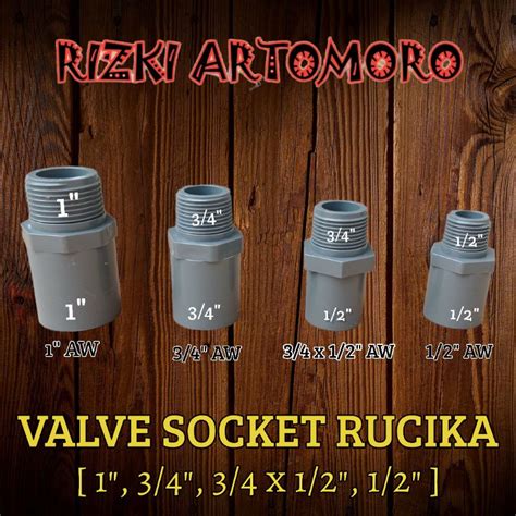 Jual Rucika Sdl Sok Drat Luar Sdl X Aw Valve Socket