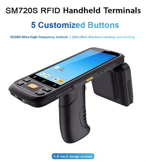 Uhf Android Pda Device Handheld Barcode Scanner For Inventory Data