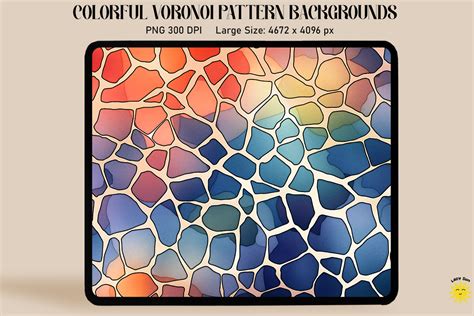 Watercolor Voronoi Diagram Pattern Graphic By Lazy Sun · Creative Fabrica