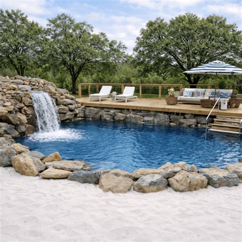 Serene Natural Swimming Hole With Waterfall In Hocking Hills Nature