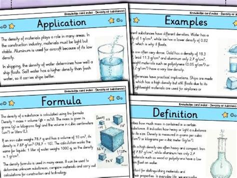 Density Of Substances Flashcards Chemistry Calculation