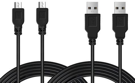 Connyam 2 Pack 10ft Ps4 Controller Charging Cable Sync Cord Charge And