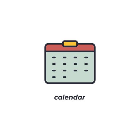 Vector Sign Of Calendar Symbol Is Isolated On A White Background Icon Color Editable 11373340