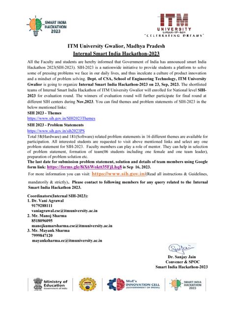 Smart India Hackathon 2023 Pdf